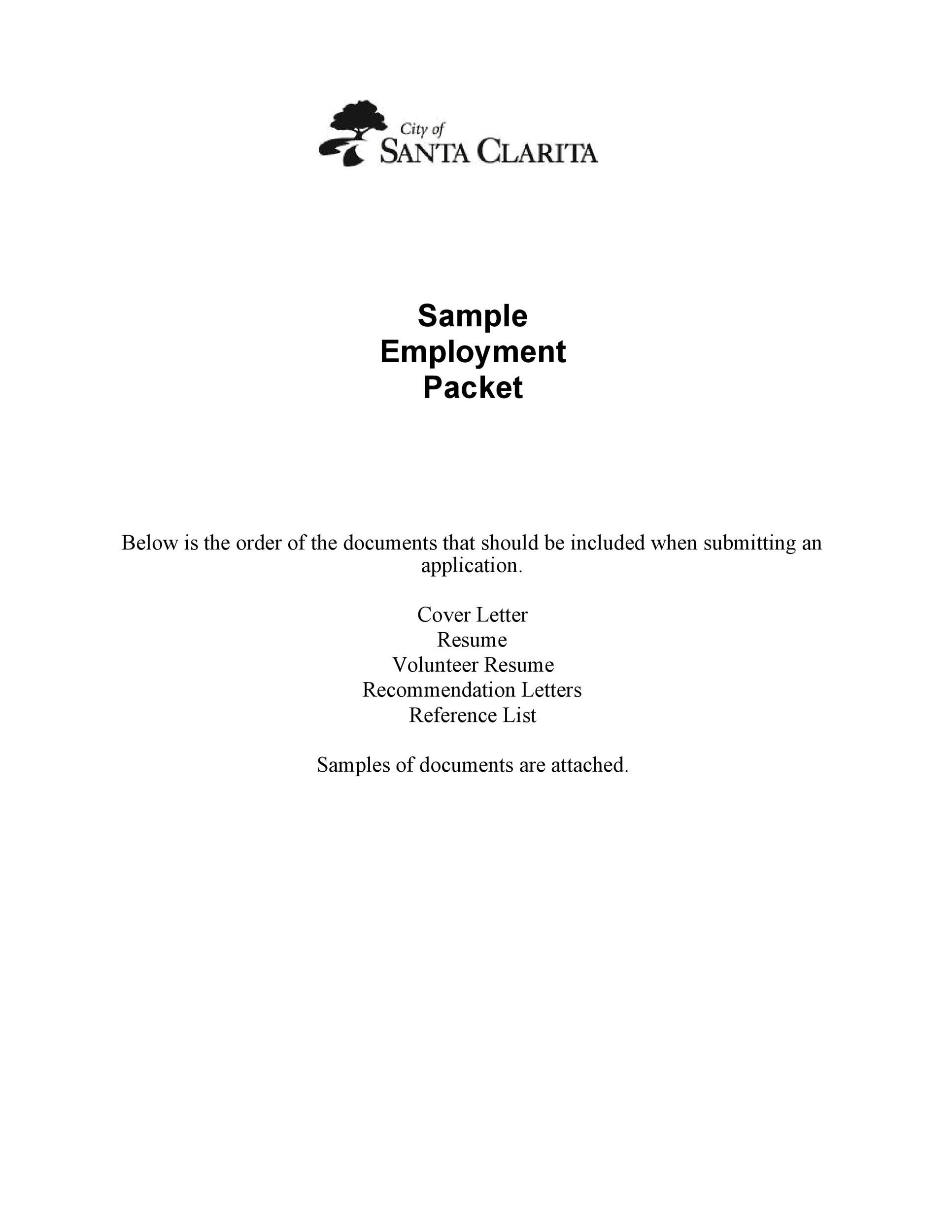 Sample Employment Packet - Talentlyst